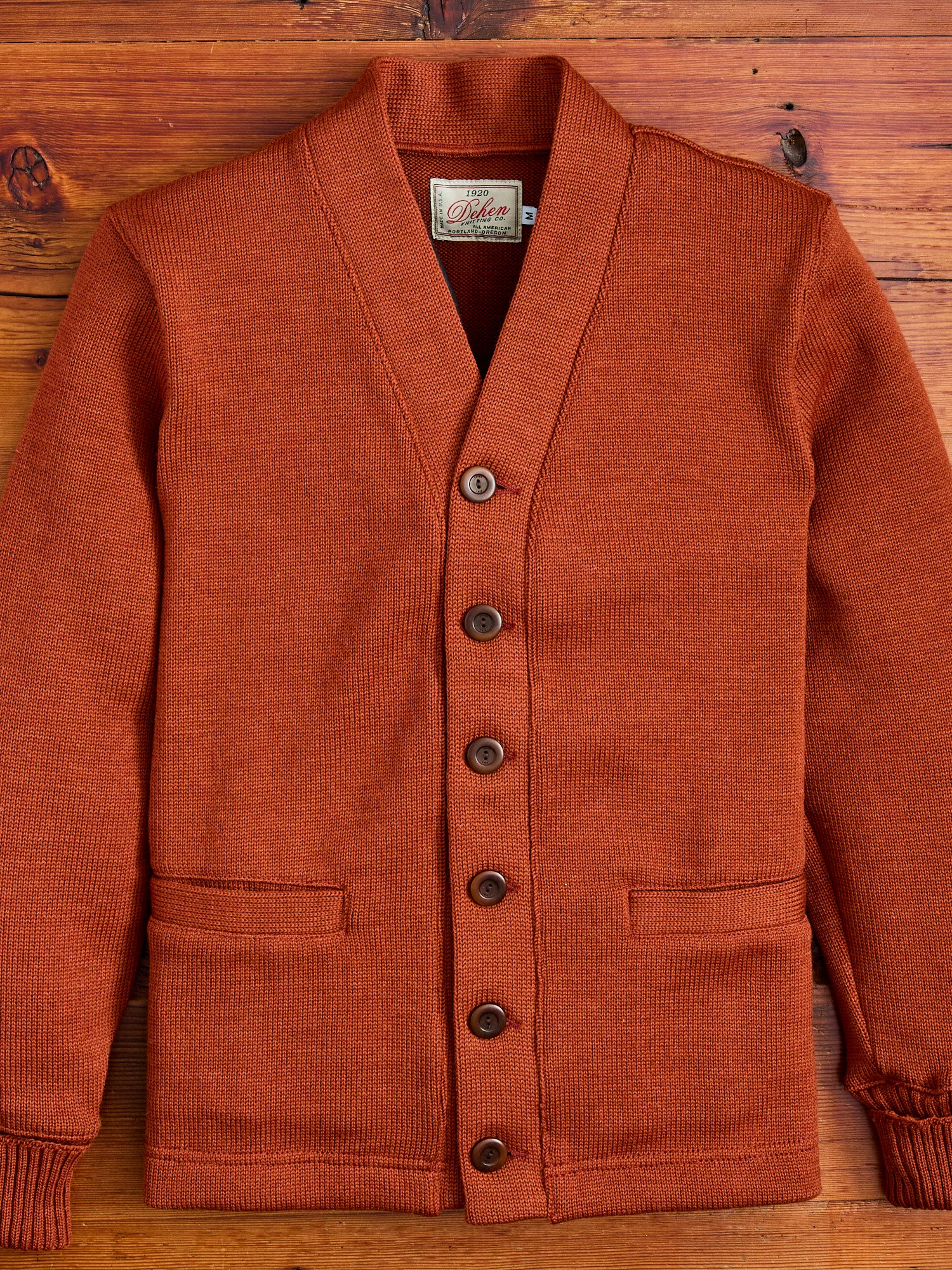 Classic Cardigan in Burnt Orange – Blue Owl Workshop