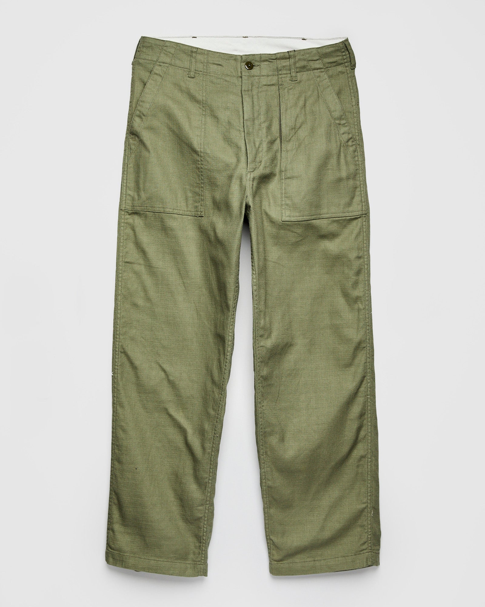 Fatigue Pants in Olive Cotton Linen Java Cloth – Blue Owl Workshop
