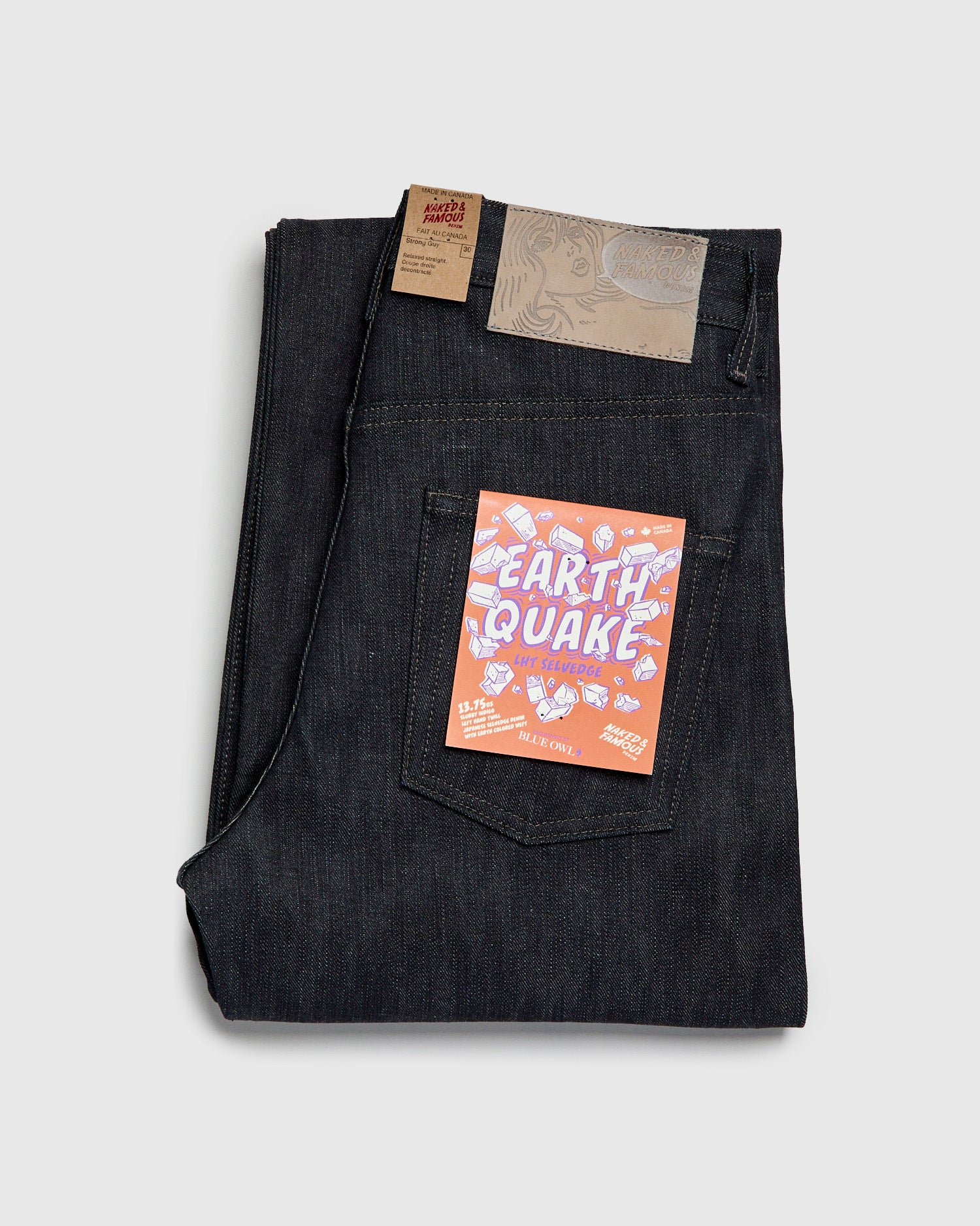"Earthquake - Left Hand Twill" 13.75oz Slub Selvedge Denim - Strong Gu ...