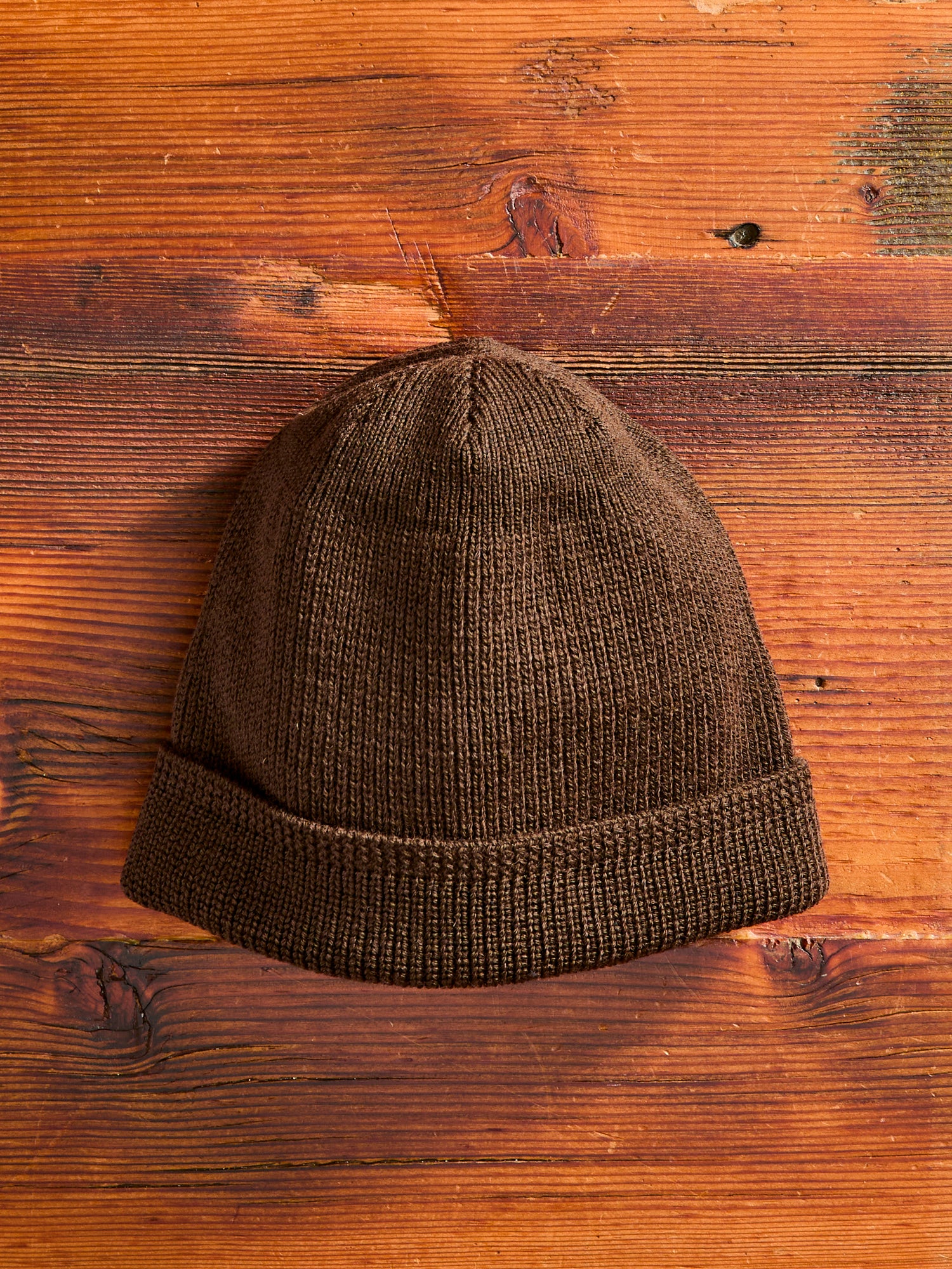 Wool Knit Watch Cap in Brown – Blue Owl Workshop