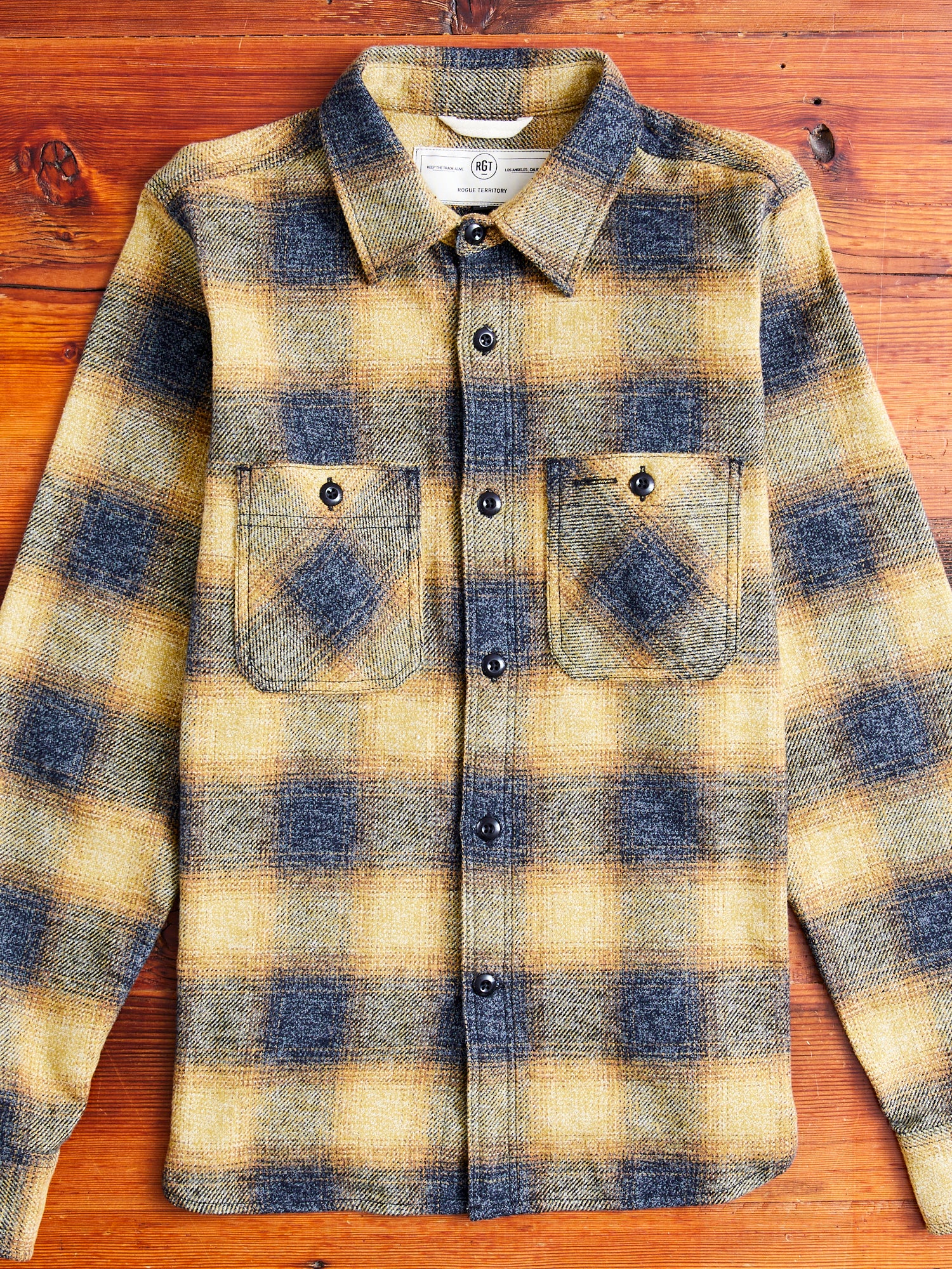 "BM Shirt" in Gold Ombre Plaid – Blue Owl Workshop