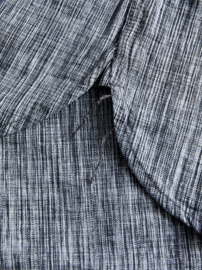 6oz Kasuri Chambray Button-Up Shirt in Black – Blue Owl Workshop