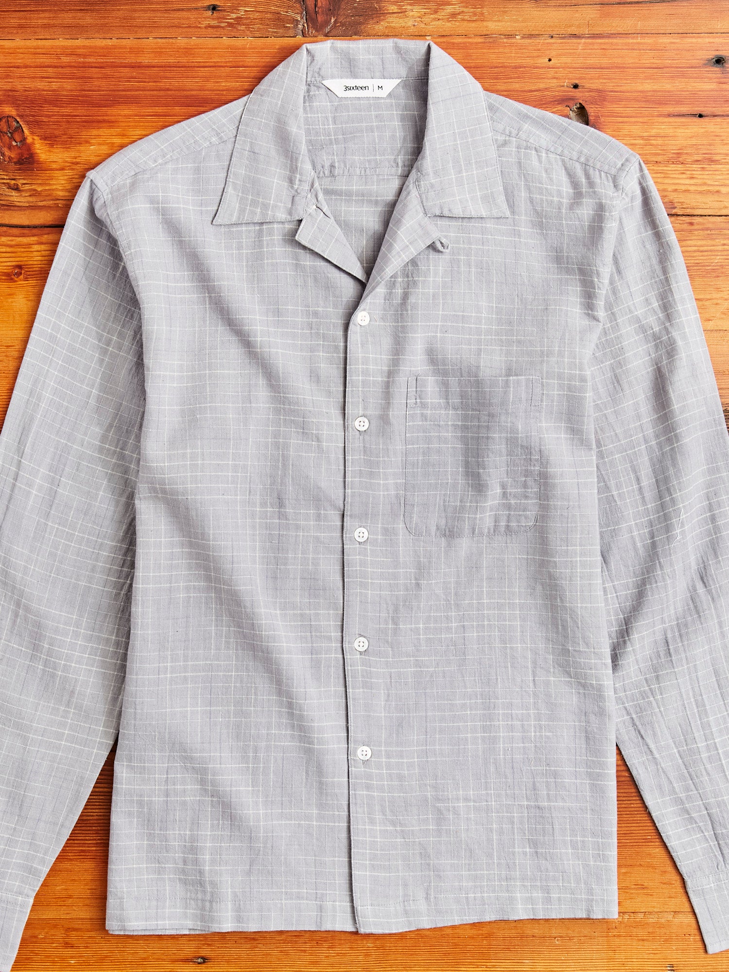 Handloom Loop Collar Shirt in Graphite Crosshatch – Blue Owl Workshop