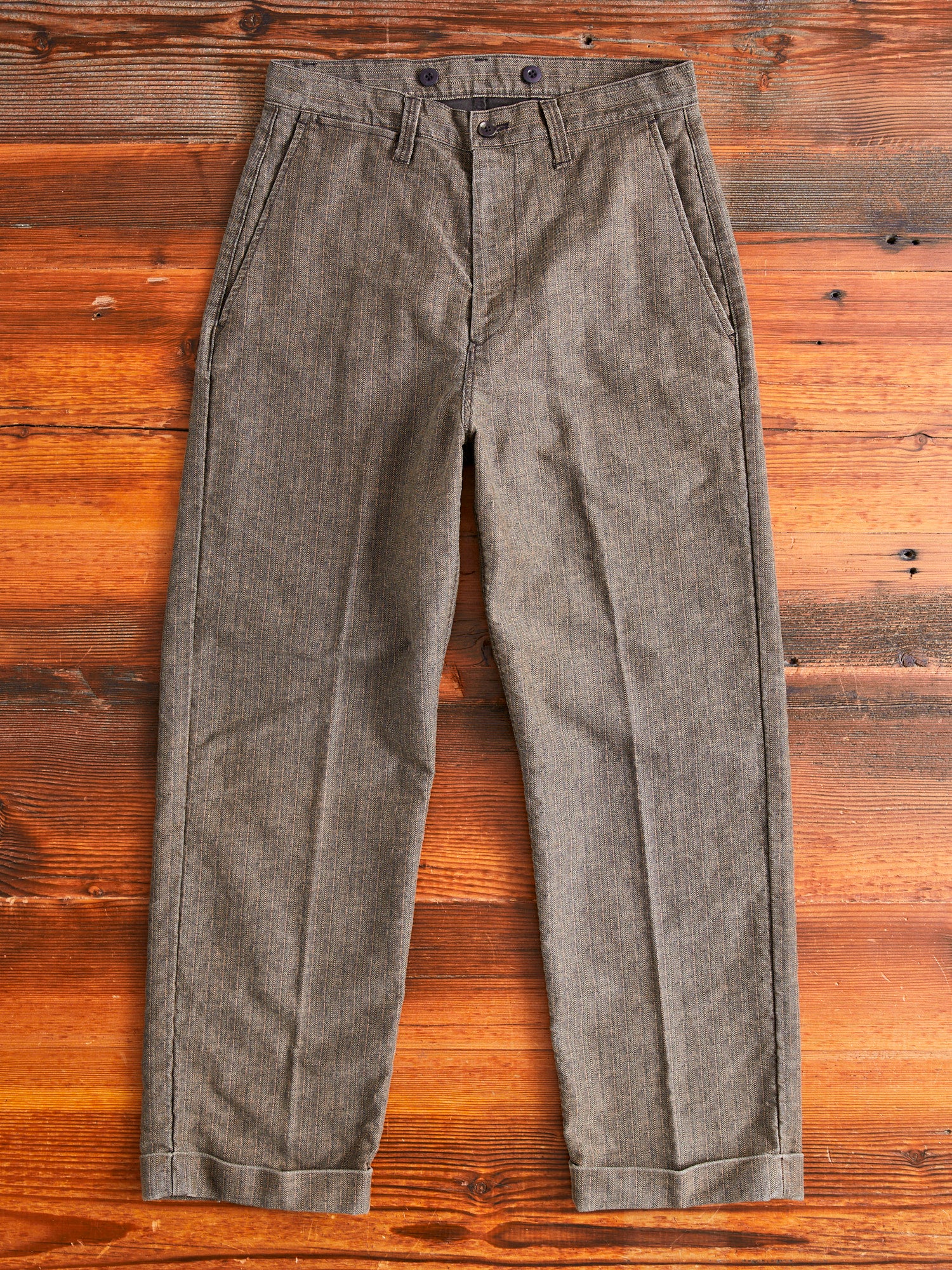 Farmer Moleskin Herringbone Trouser in Charcoal – Blue Owl Workshop