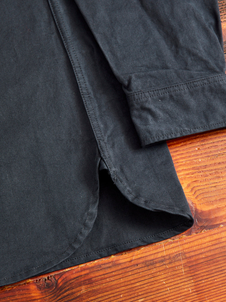 Old Japanese Twill Work Shirt in Ink Black – Blue Owl Workshop