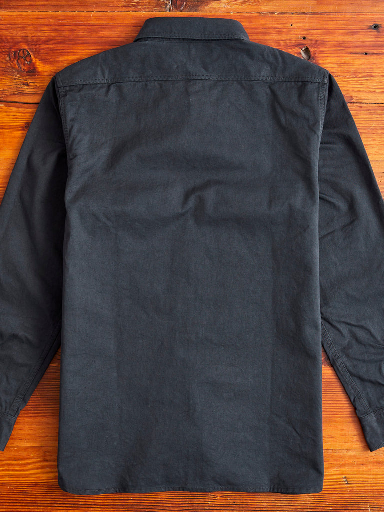 Old Japanese Twill Work Shirt in Ink Black – Blue Owl Workshop