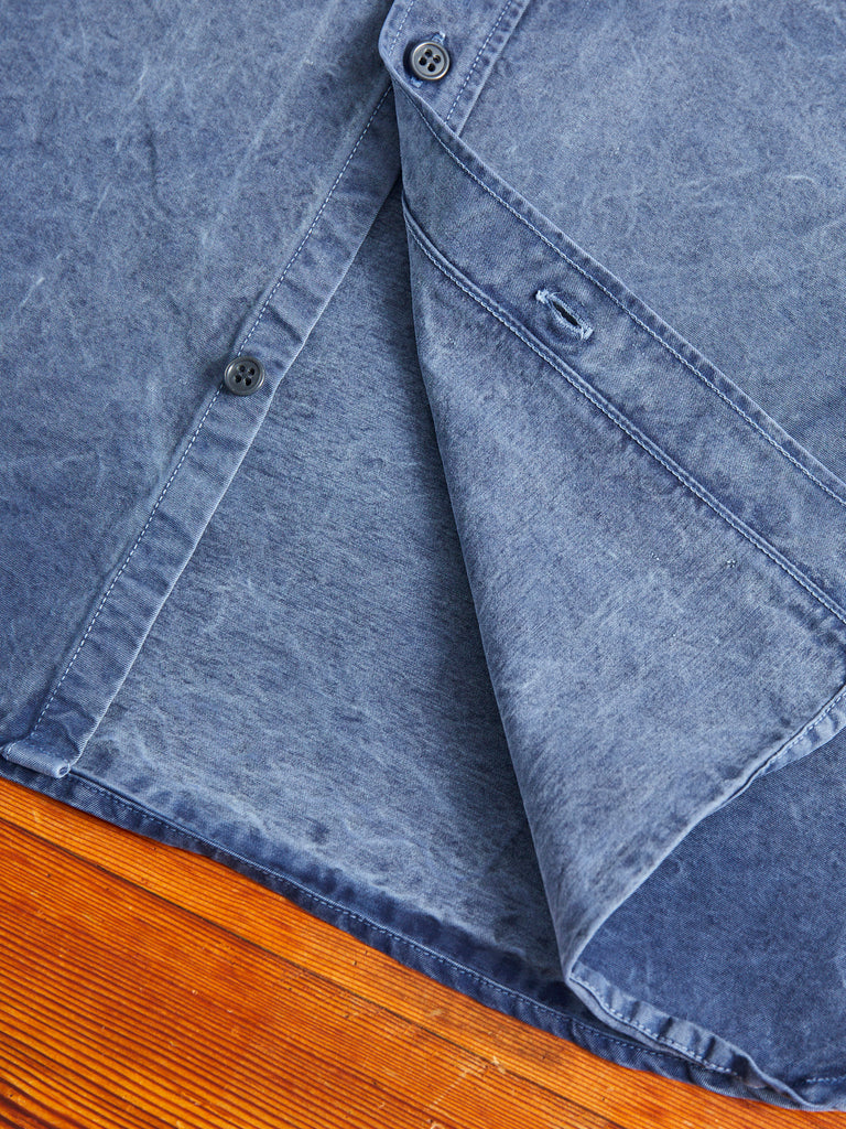 Old Japanese Twill Work Shirt in Smoke Blue – Blue Owl Workshop