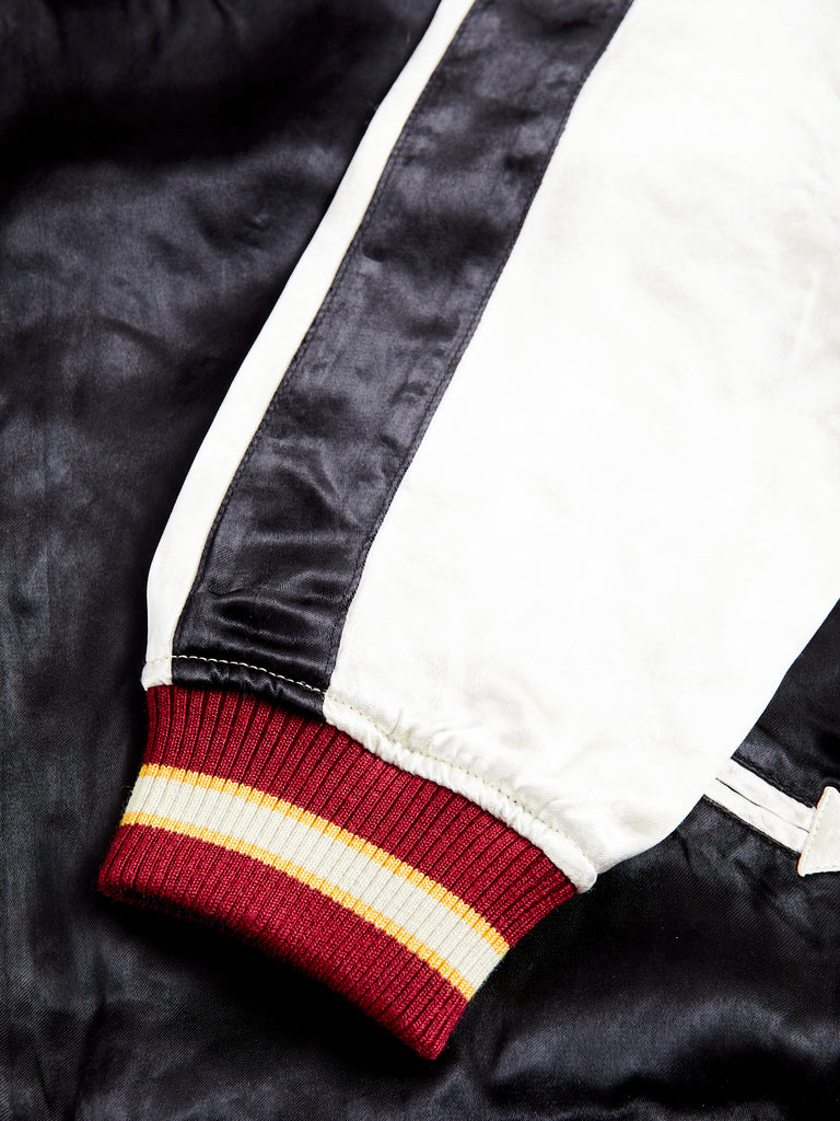 "Naniwa" Reversible Sukajan Souvenir Jacket in Black/Blue – Blue Owl Workshop