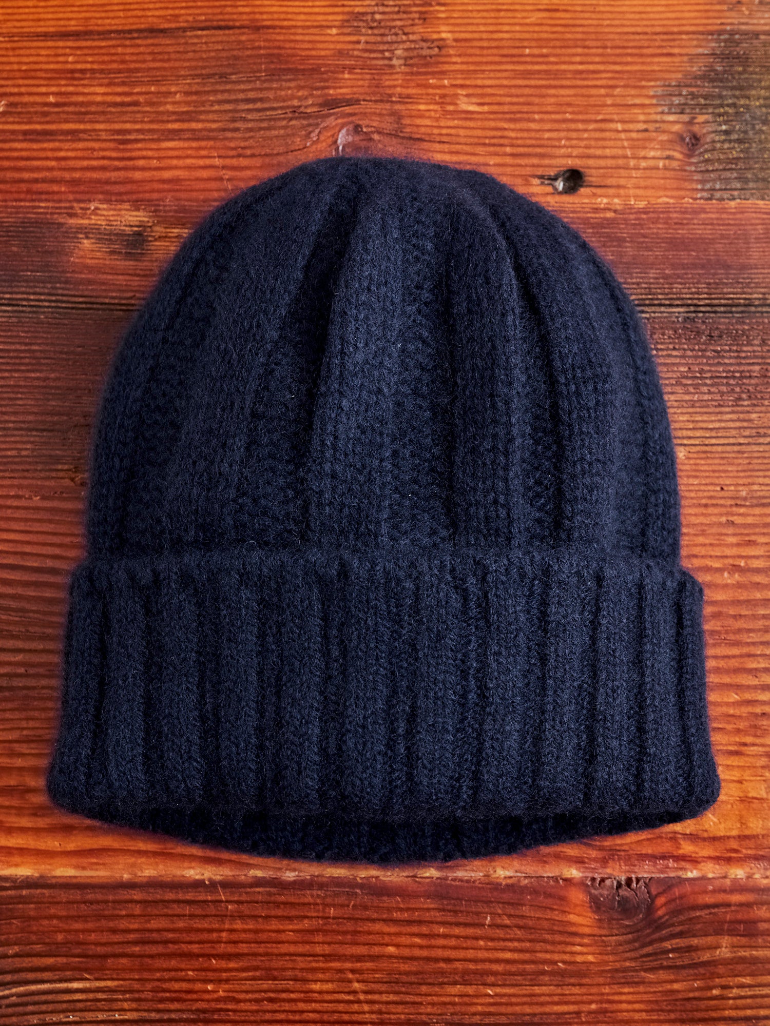 Cashmere Rib Watch Cap in Navy – Blue Owl Workshop