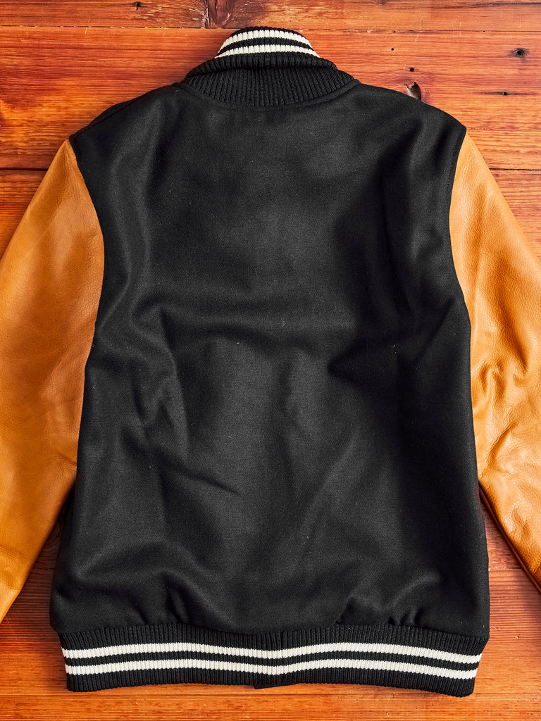 Varsity Jacket in Black Rust – Blue Owl Workshop