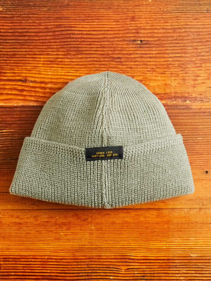 Wool Knit Watch Cap in Sage – Blue Owl Workshop