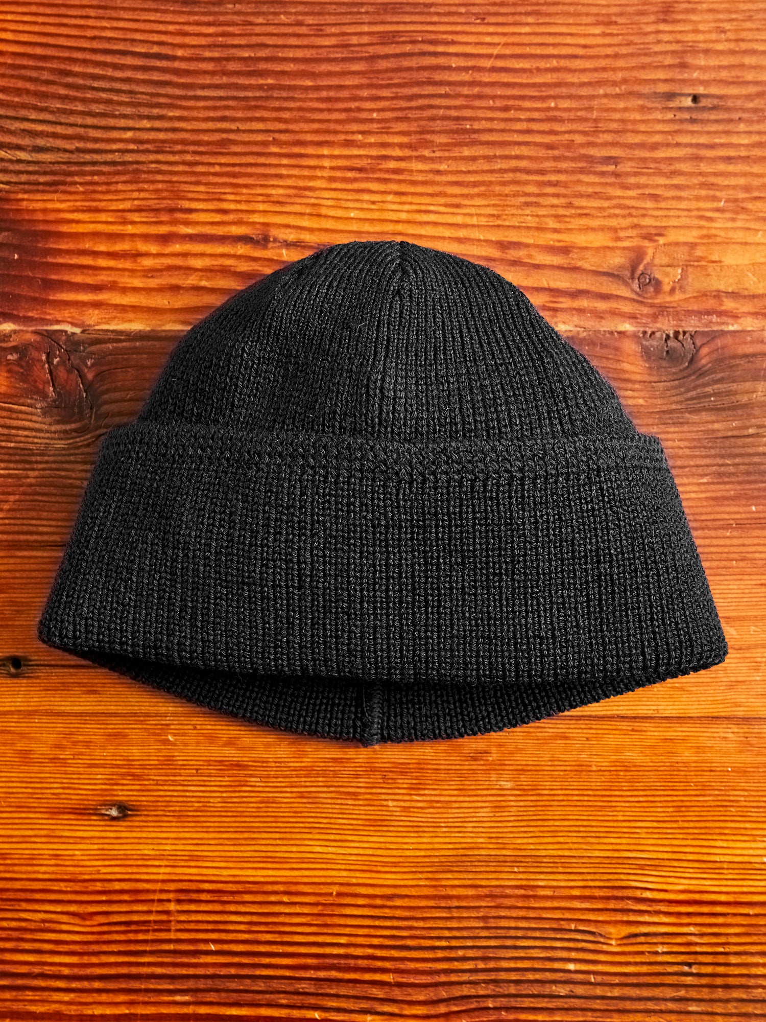 Wool Knit Watch Cap in Black – Blue Owl Workshop
