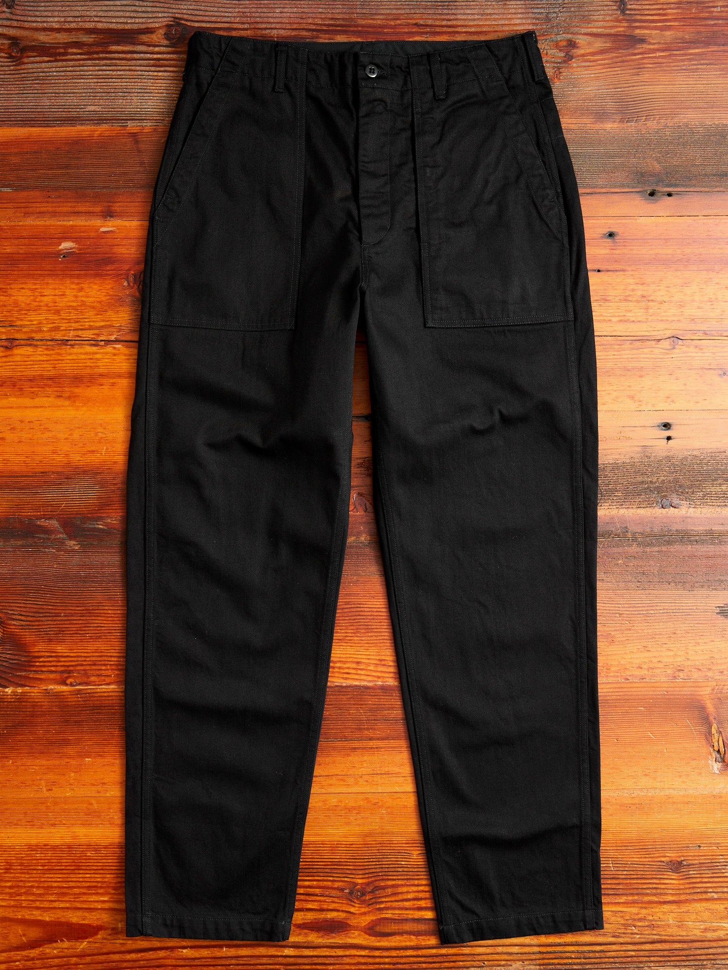 Fatigue Pants in Black Cotton Bull Denim – Blue Owl Workshop