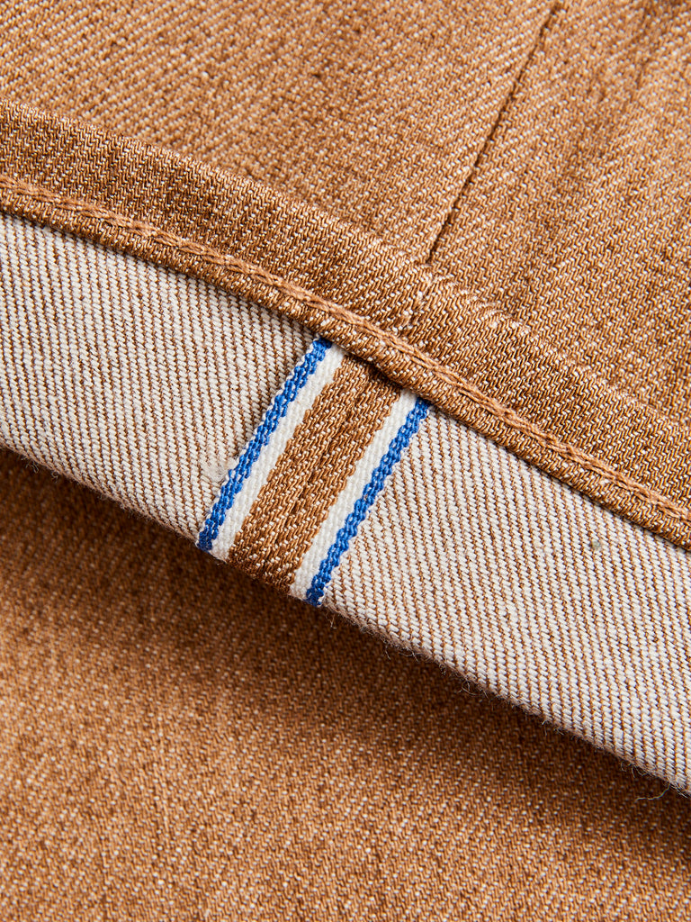 "Copper Raw" 10.5oz Stretch Selvedge Denim - Pen Slim – Blue Owl Workshop