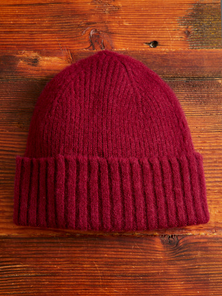 "King Jammy" Wool Beanie in Bordeaux – Blue Owl Workshop