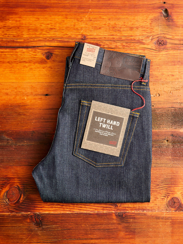 "Left Hand Twill" 13.75oz Selvedge Denim - Easy Guy Fit – Blue Owl Workshop
