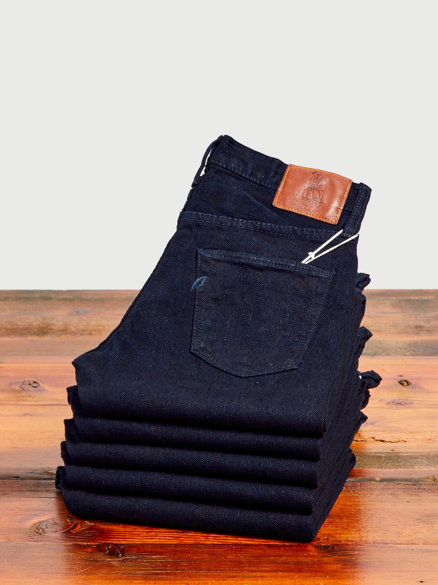 1167-WID 13oz Rinsed Stretch Double Indigo Selvedge Denim - Relaxed Ta ...