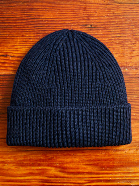 Merino Wool Watch Cap Beanie in Navy – Blue Owl Workshop