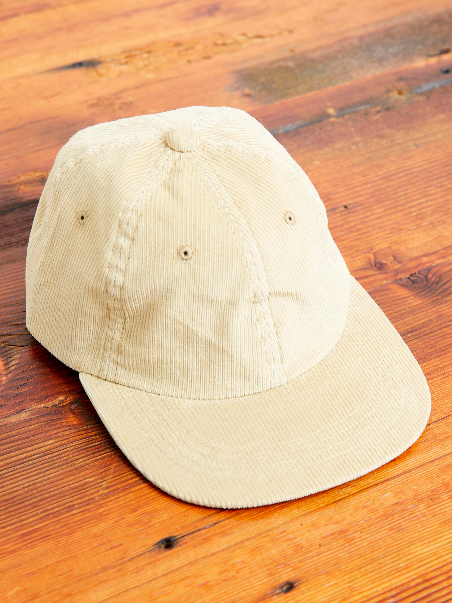 6-Panel Corduroy Cap in Beige – Blue Owl Workshop