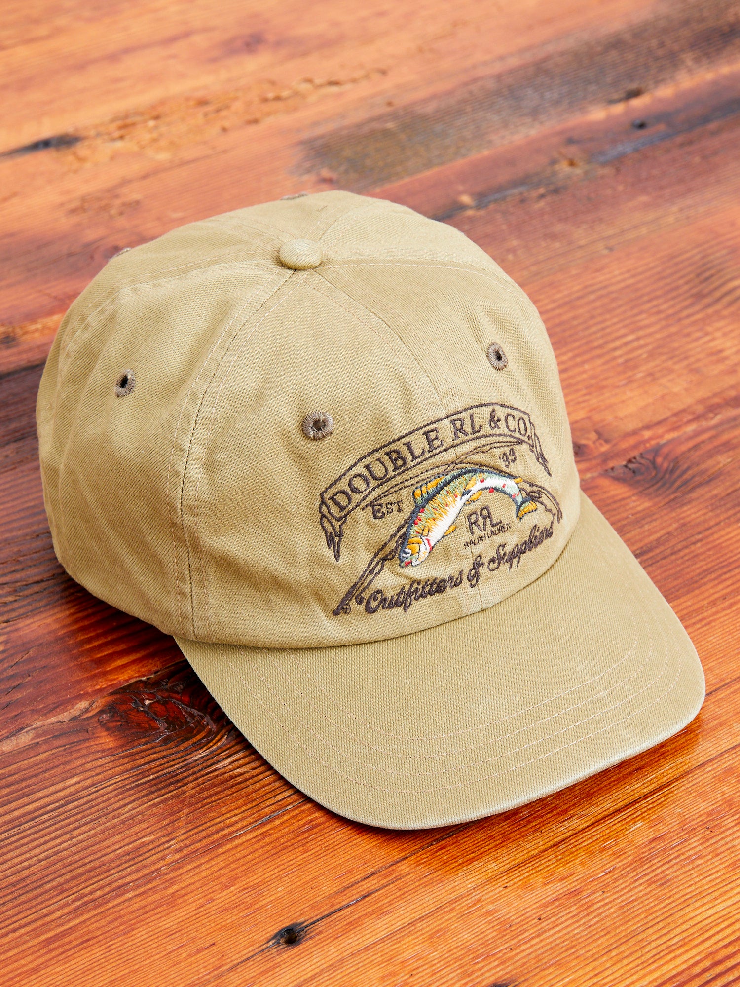 Flat Twill Anglers Baseball Cap in Khaki – Blue Owl Workshop