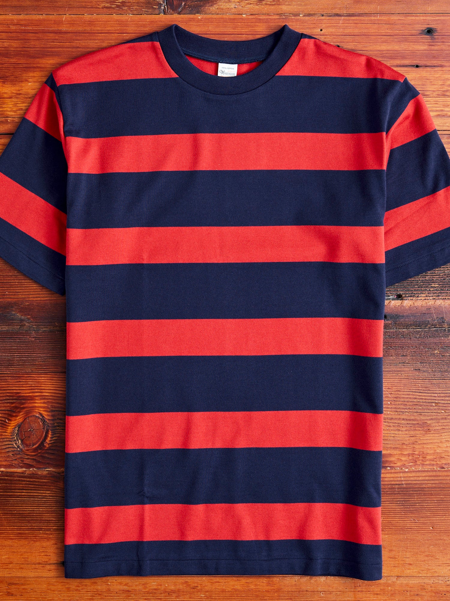 4089 Loopwheel Stripe Border Tee in Navy Red – Blue Owl Workshop
