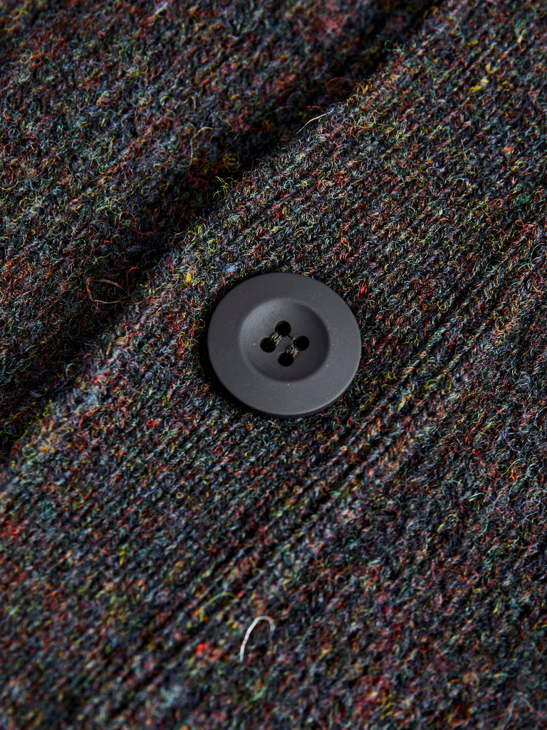 "Shaggy Bear" Wool Cardigan in Wolf – Blue Owl Workshop