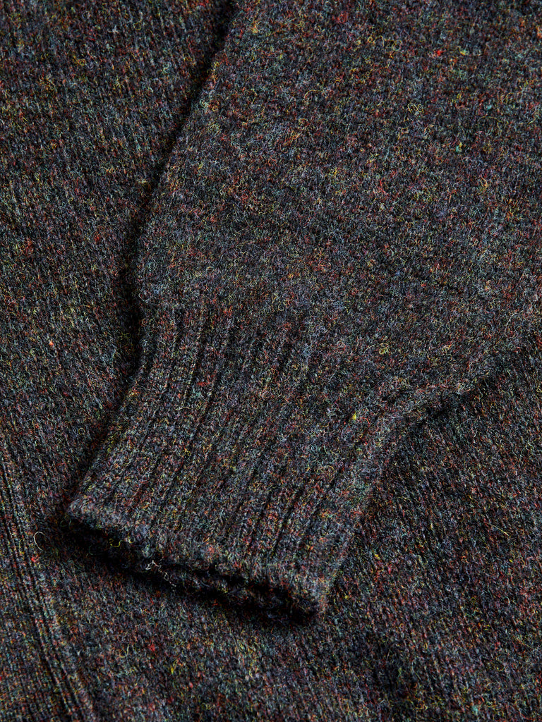 "Shaggy Bear" Wool Cardigan in Wolf – Blue Owl Workshop