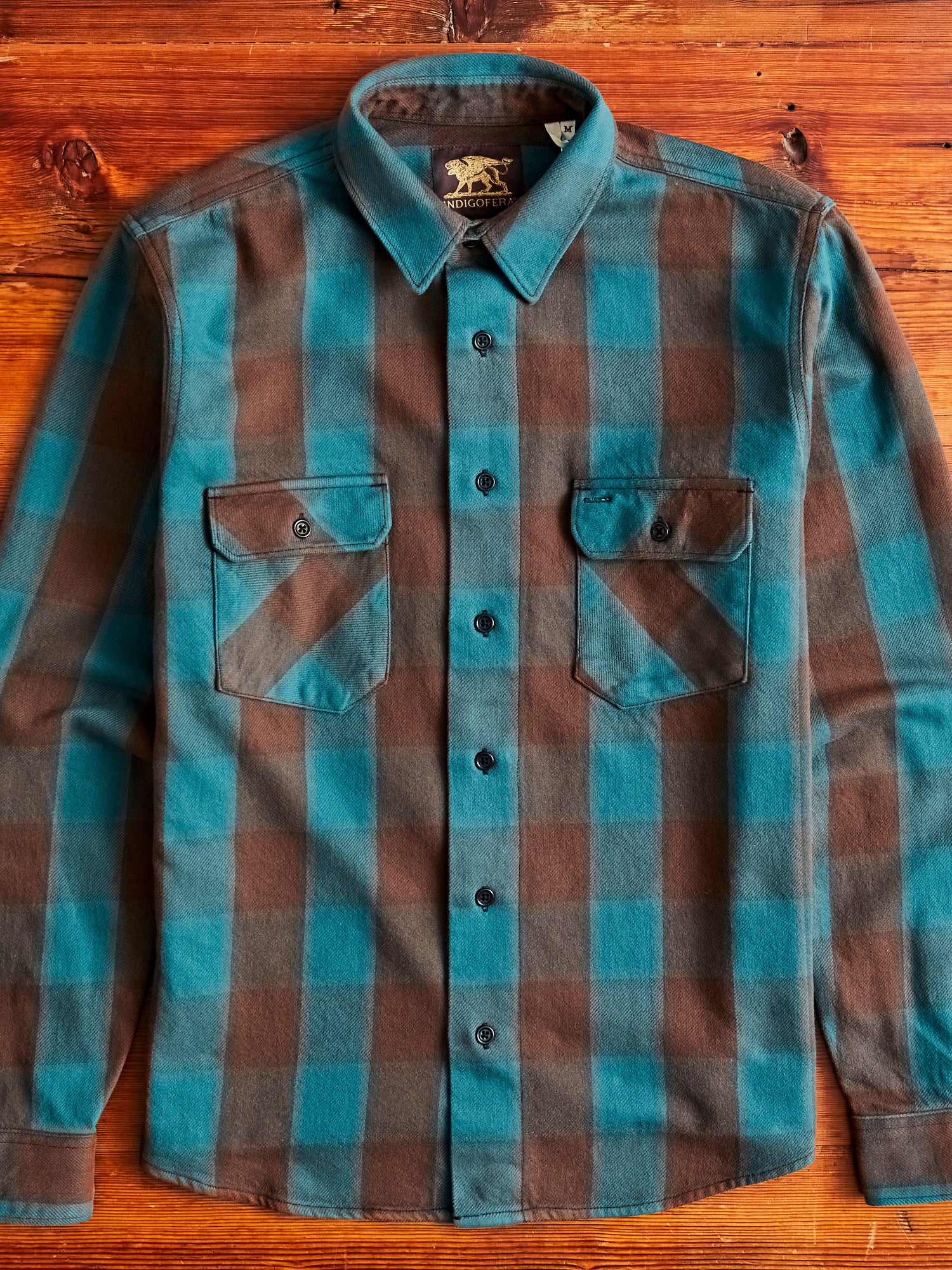 Norris Selvedge Flannel in Petrol/Brown – Blue Owl Workshop