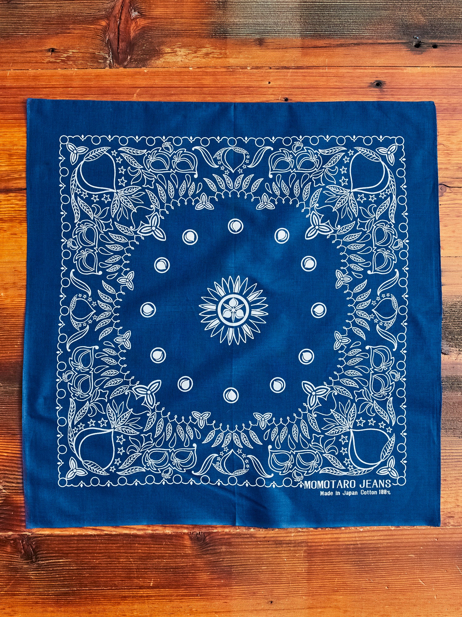 Peach Paisley Original Bandana in Blue – Blue Owl Workshop