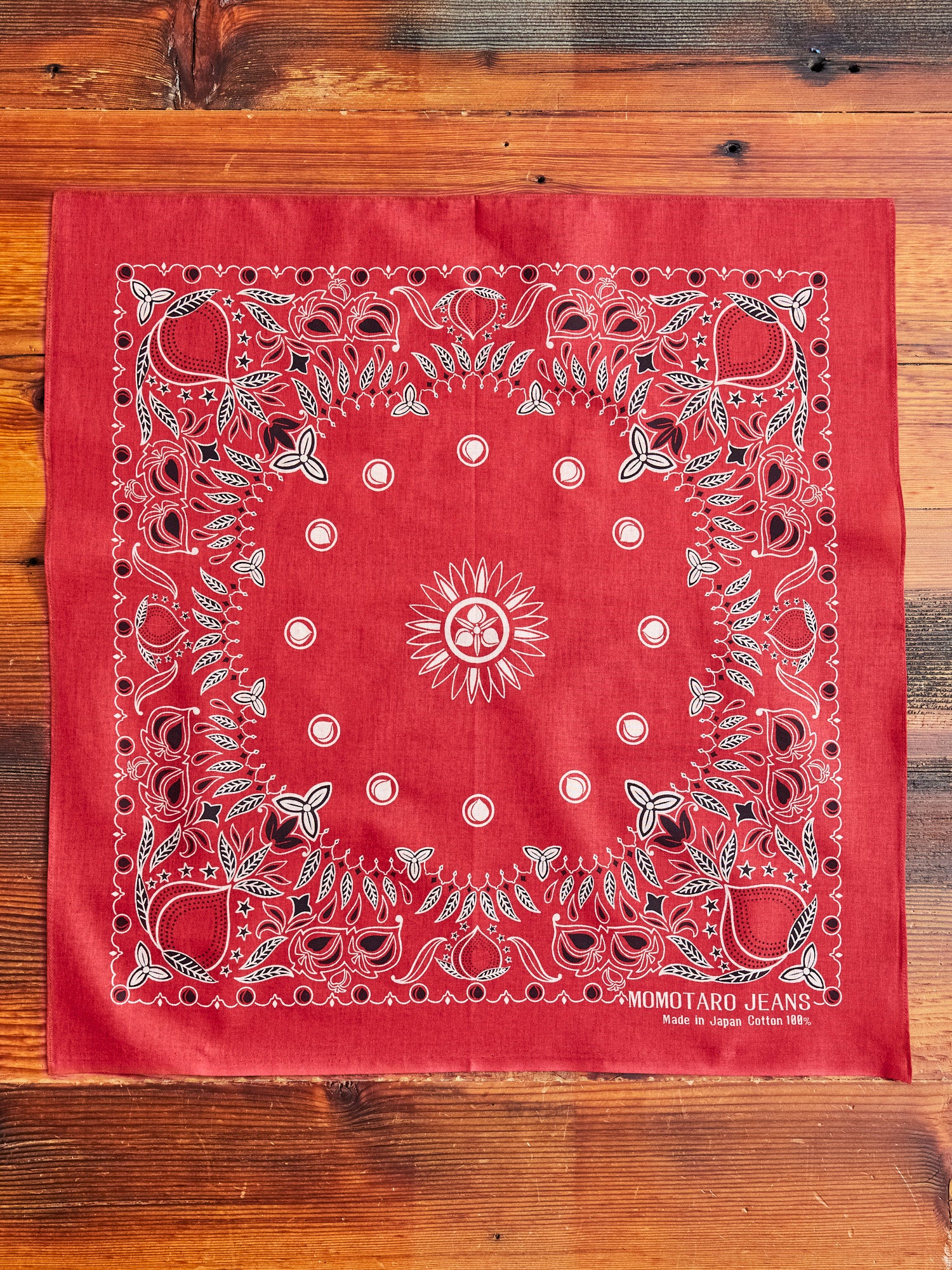 Peach Paisley Original Bandana in Red – Blue Owl Workshop