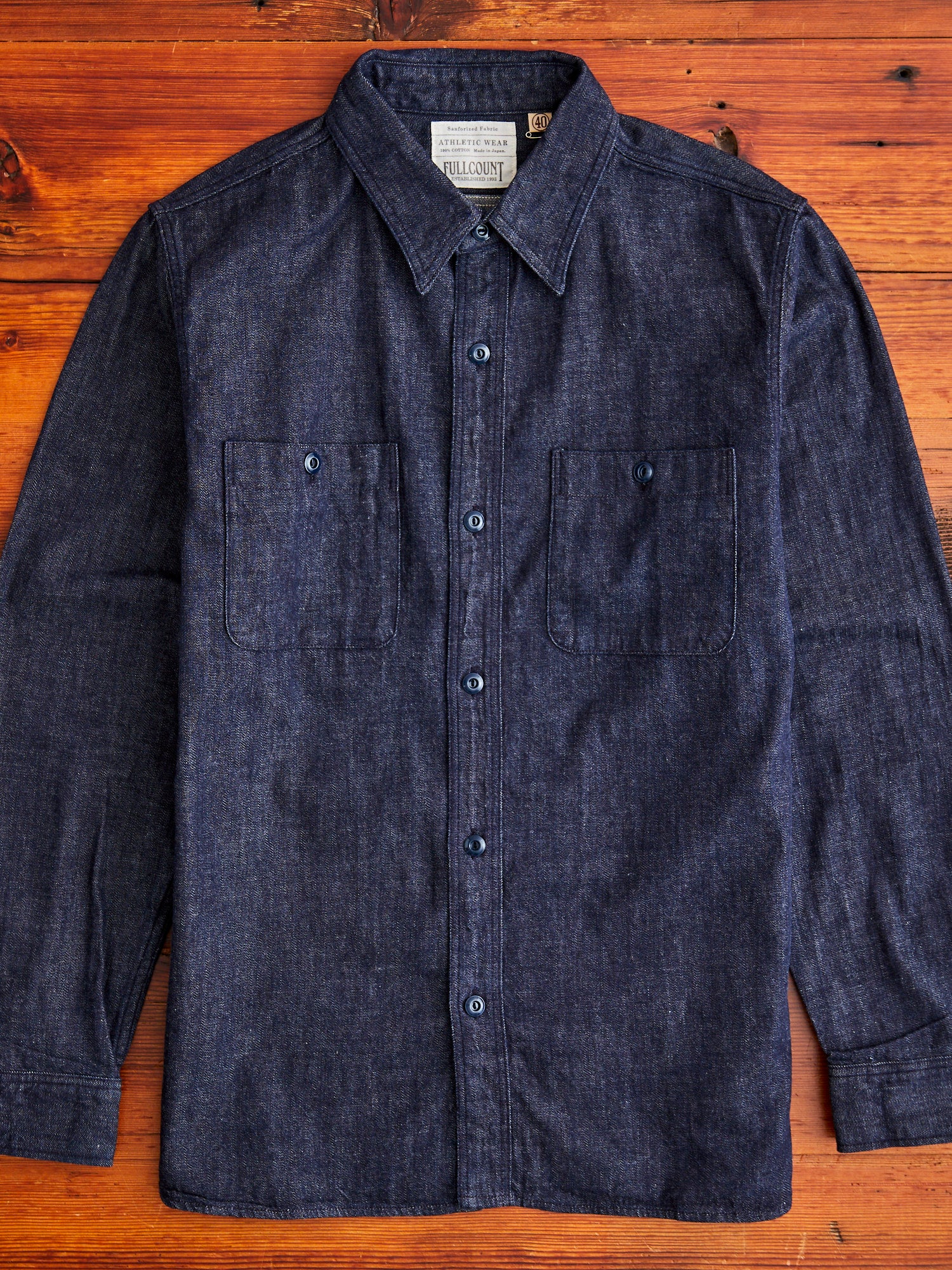 8oz Denim Work Shirt in Natural Indigo – Blue Owl Workshop