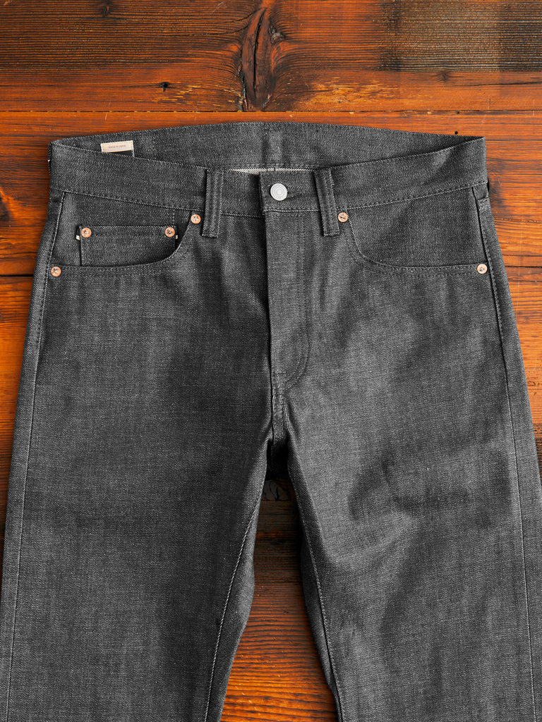 0605-70G 14oz Grey Selvedge Denim - Natural Tapered Fit – Blue Owl Workshop