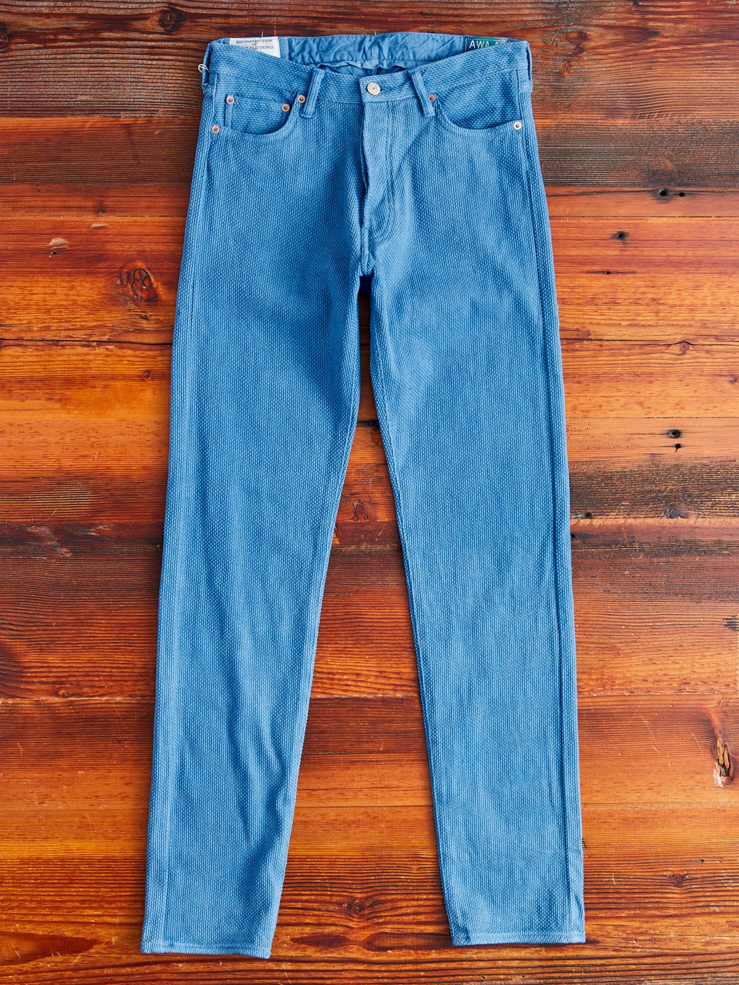 "Awa-Ai" Asagi Indigo Sashiko Pants - Regular Tapered Fit – Blue Owl ...
