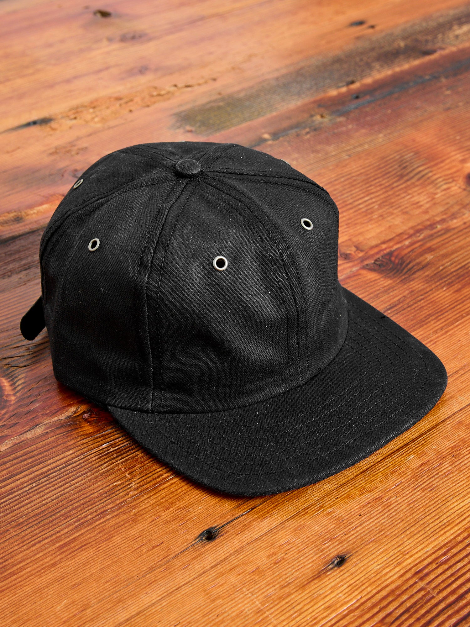 Waxed Canvas Baseball Cap in Black – Blue Owl Workshop