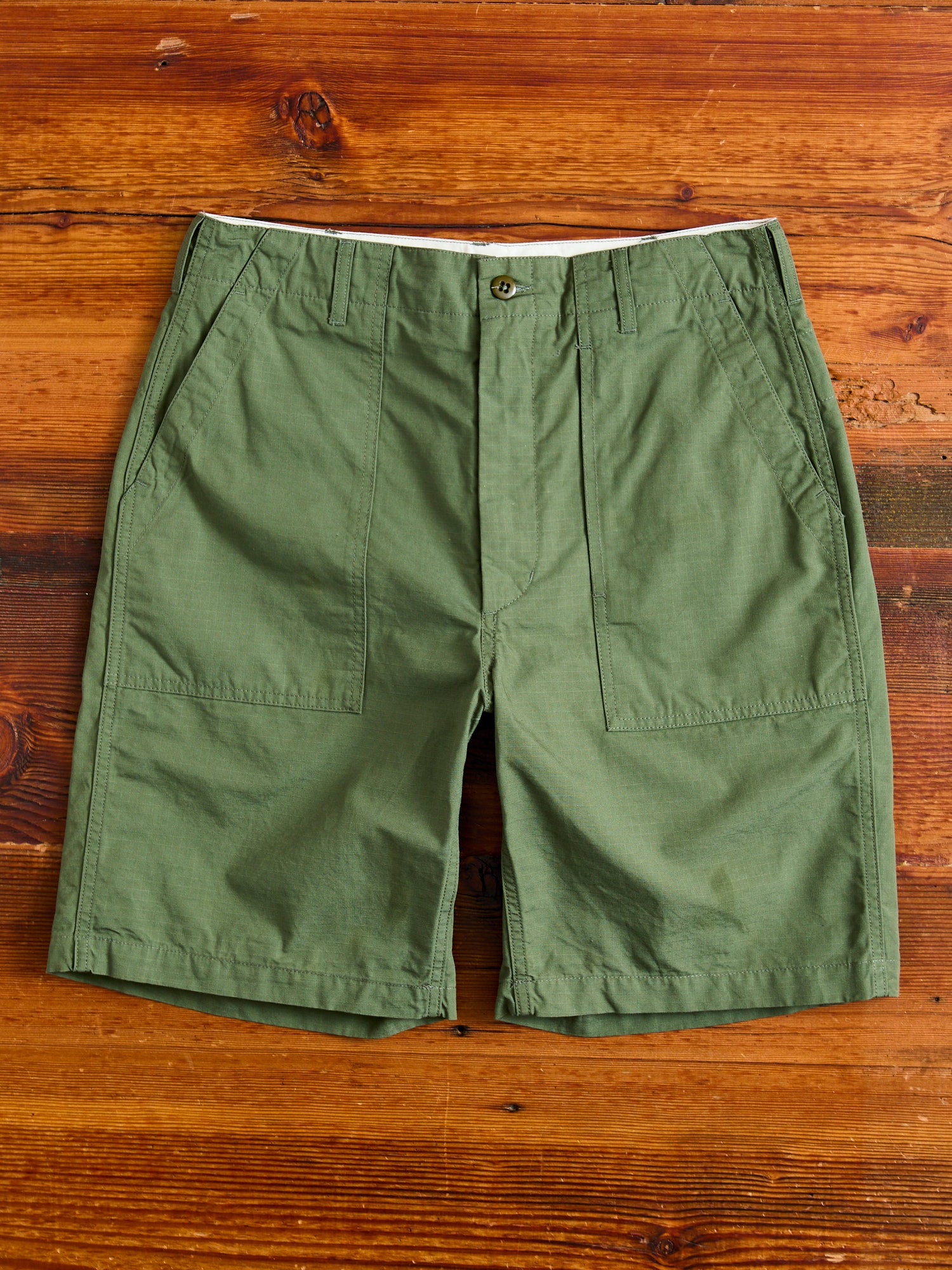 Fatigue Shorts in Olive Cotton Ripstop – Blue Owl Workshop