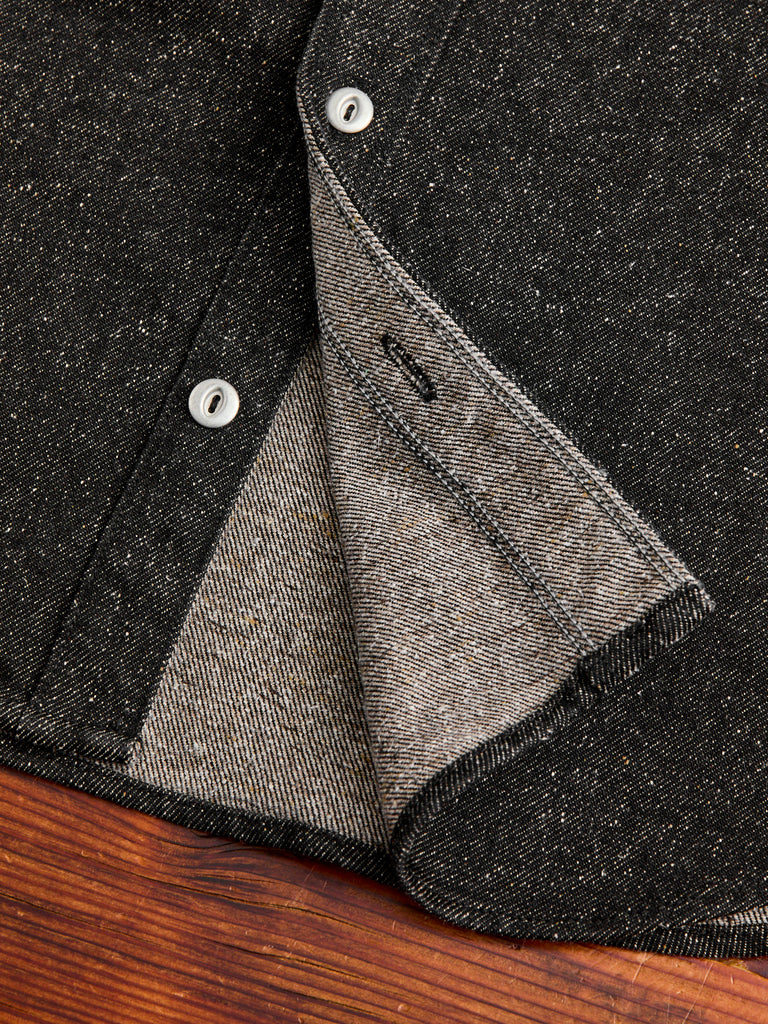 Lambert Work Shirt in Black Nep Denim – Blue Owl Workshop
