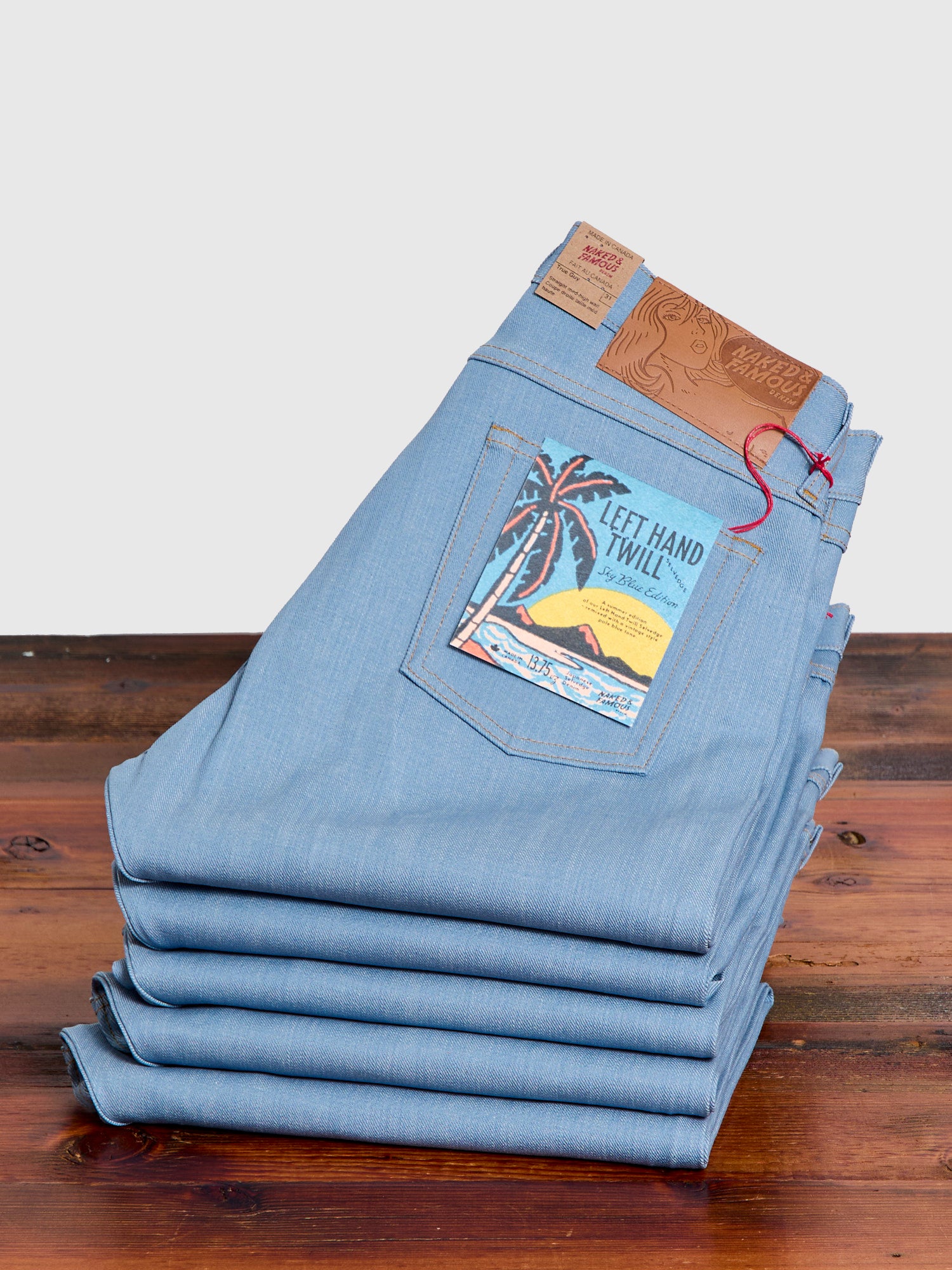 "Left Hand Twill Sky Blue" 13.75oz Selvedge Denim - True Guy Fit – Blue ...