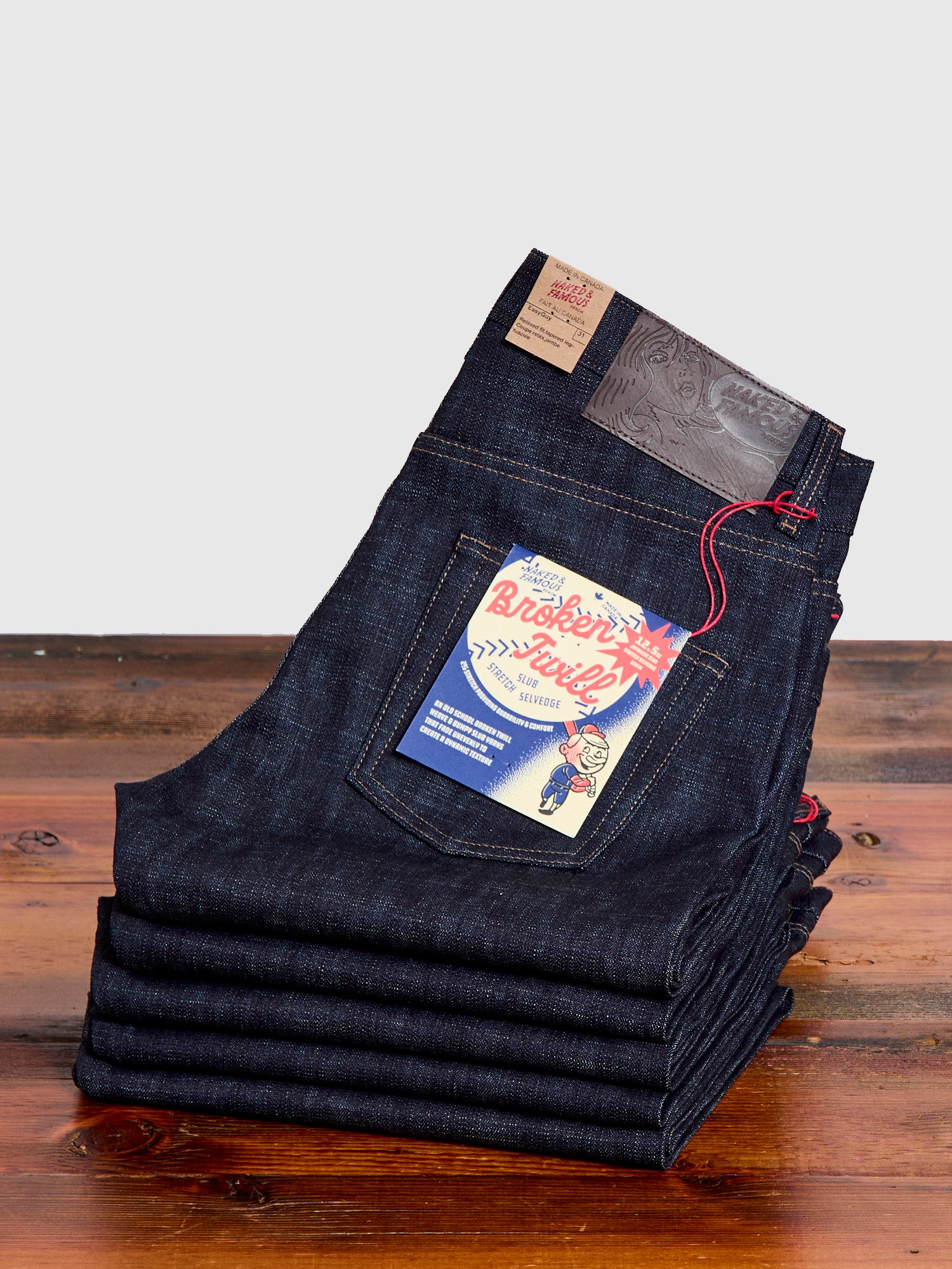 "Slub Stretch Broken Twill" 12.5oz Selvedge Denim - Easy Guy Fit – Blue ...