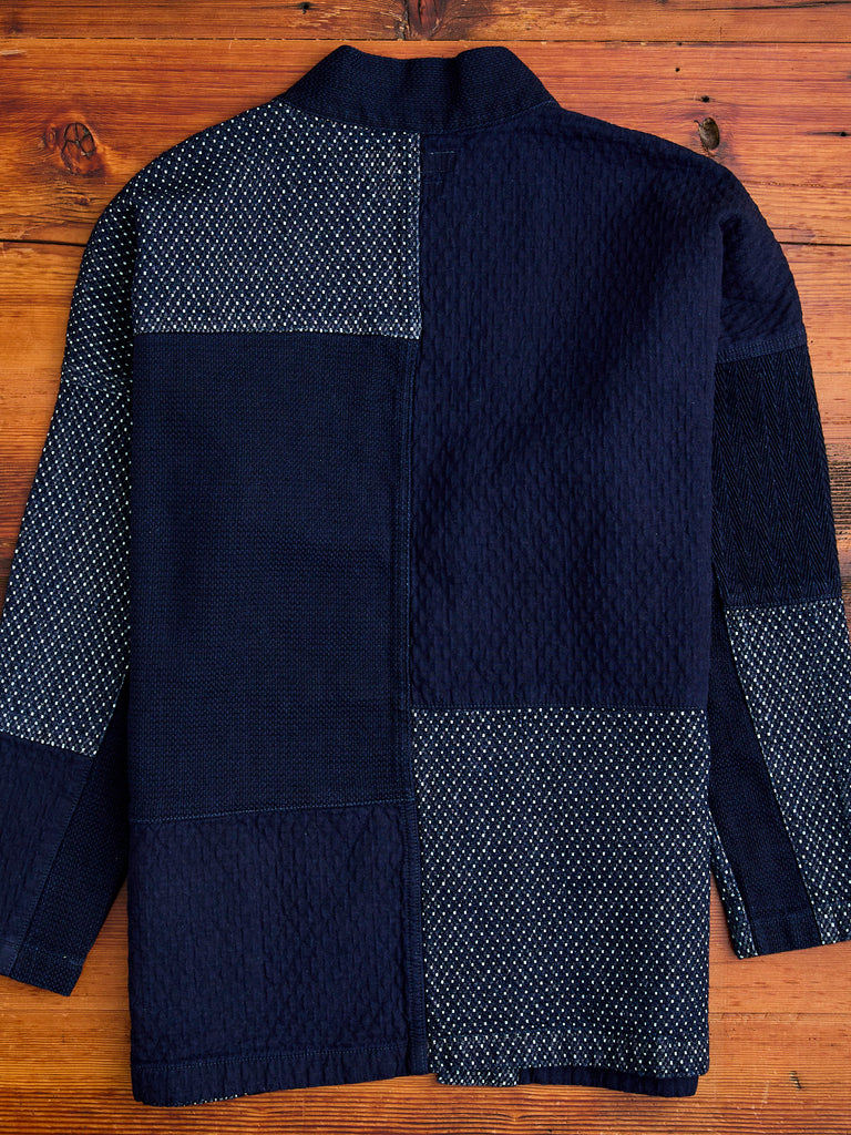 Patchwork Haori Jacket in Rinsed Indigo – Blue Owl Workshop