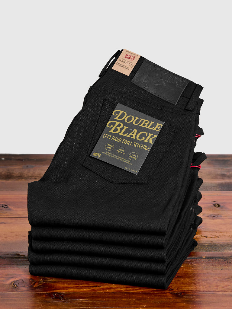 "Anniversary Left Hand Twill - Double Black Edition" 13.75oz Selvedge ...