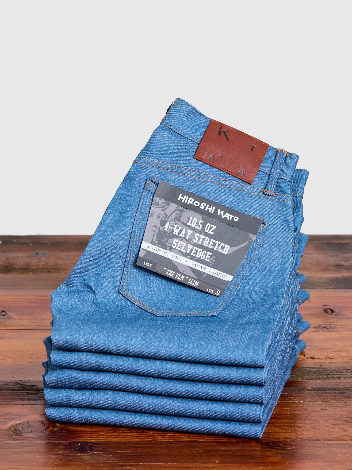 "Old Blue Raw" 10.5oz Indigo Stretch Selvedge Denim - Pen Slim – Blue ...