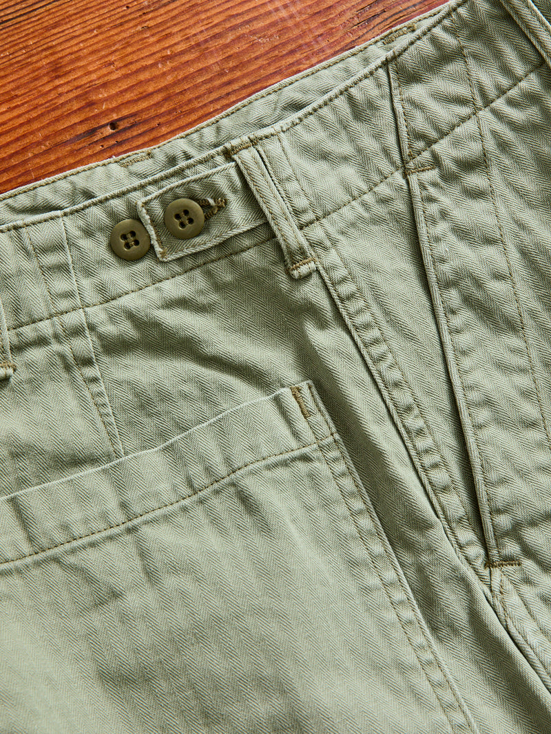 Herringbone Summer Fatigue Pants in Green – Blue Owl Workshop