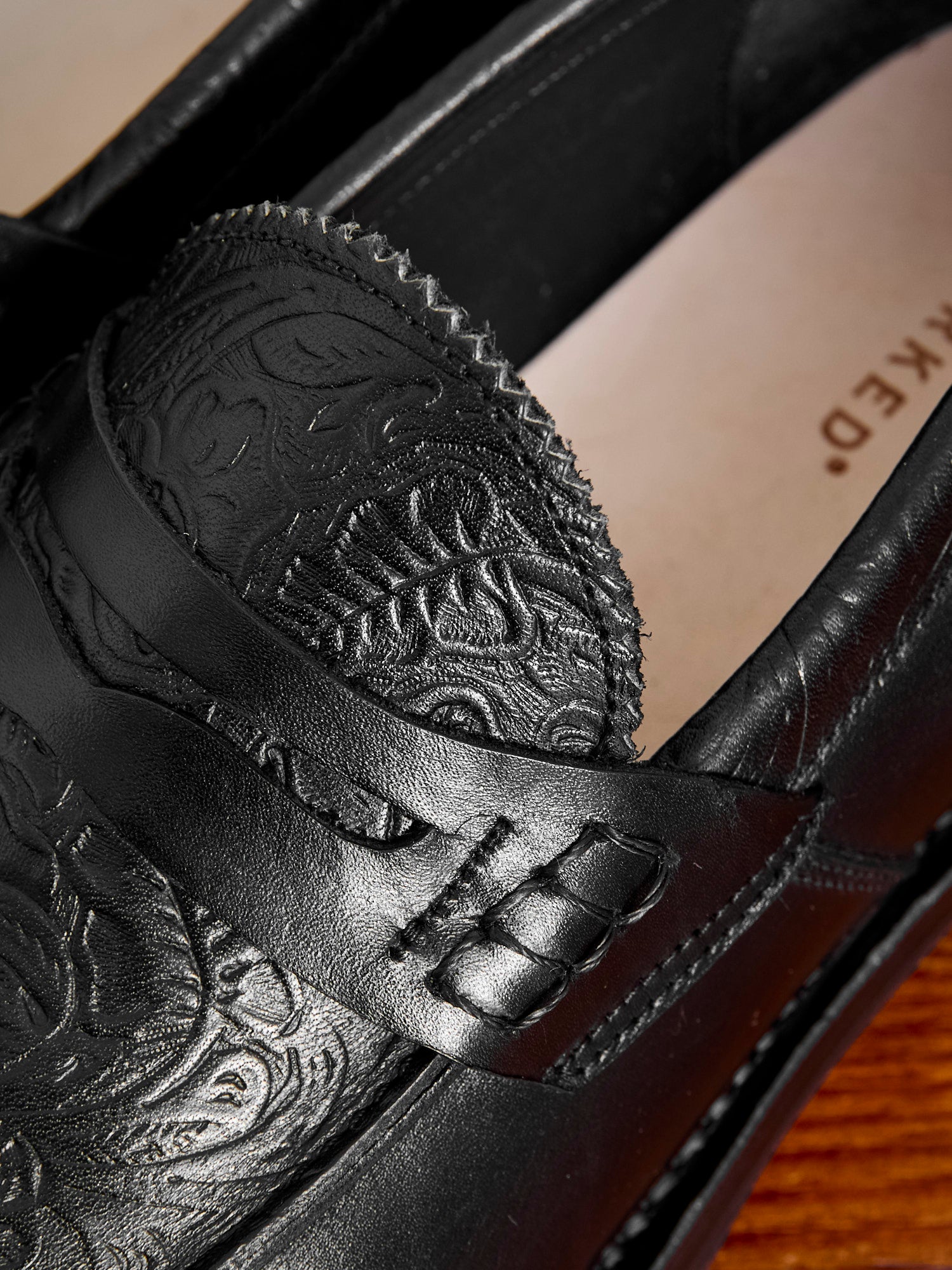 Western Loafer in Black Floral – Blue Owl Workshop