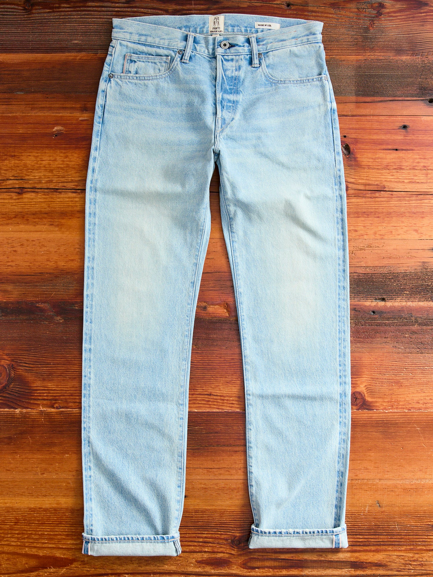 "Huey" 12.5oz Washed Indigo Selvedge Denim - Hammer Straight – Blue Owl ...