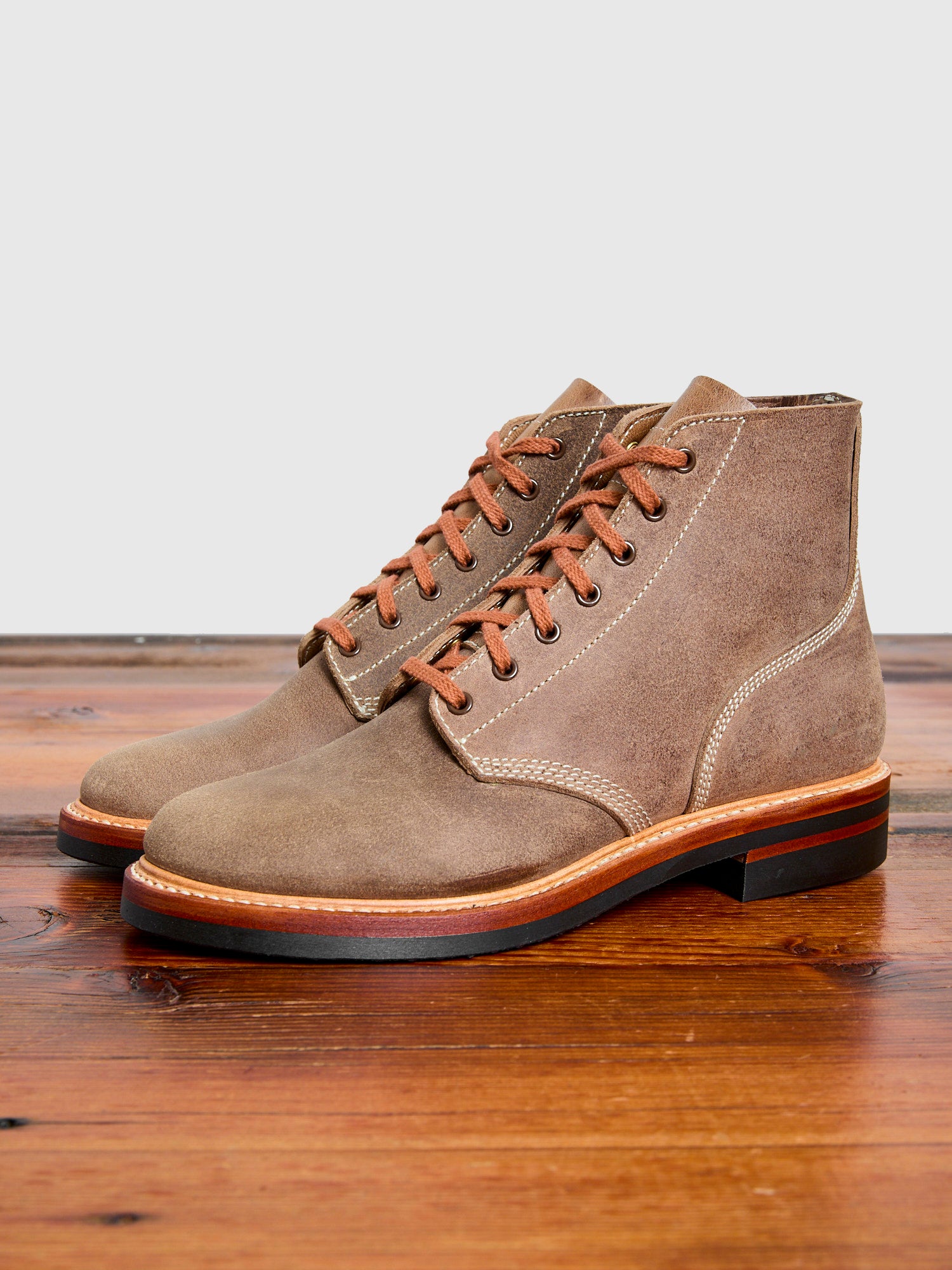 M-43 Service Shoe Boot in Horween Chromexcel Natural Roughout – Blue ...
