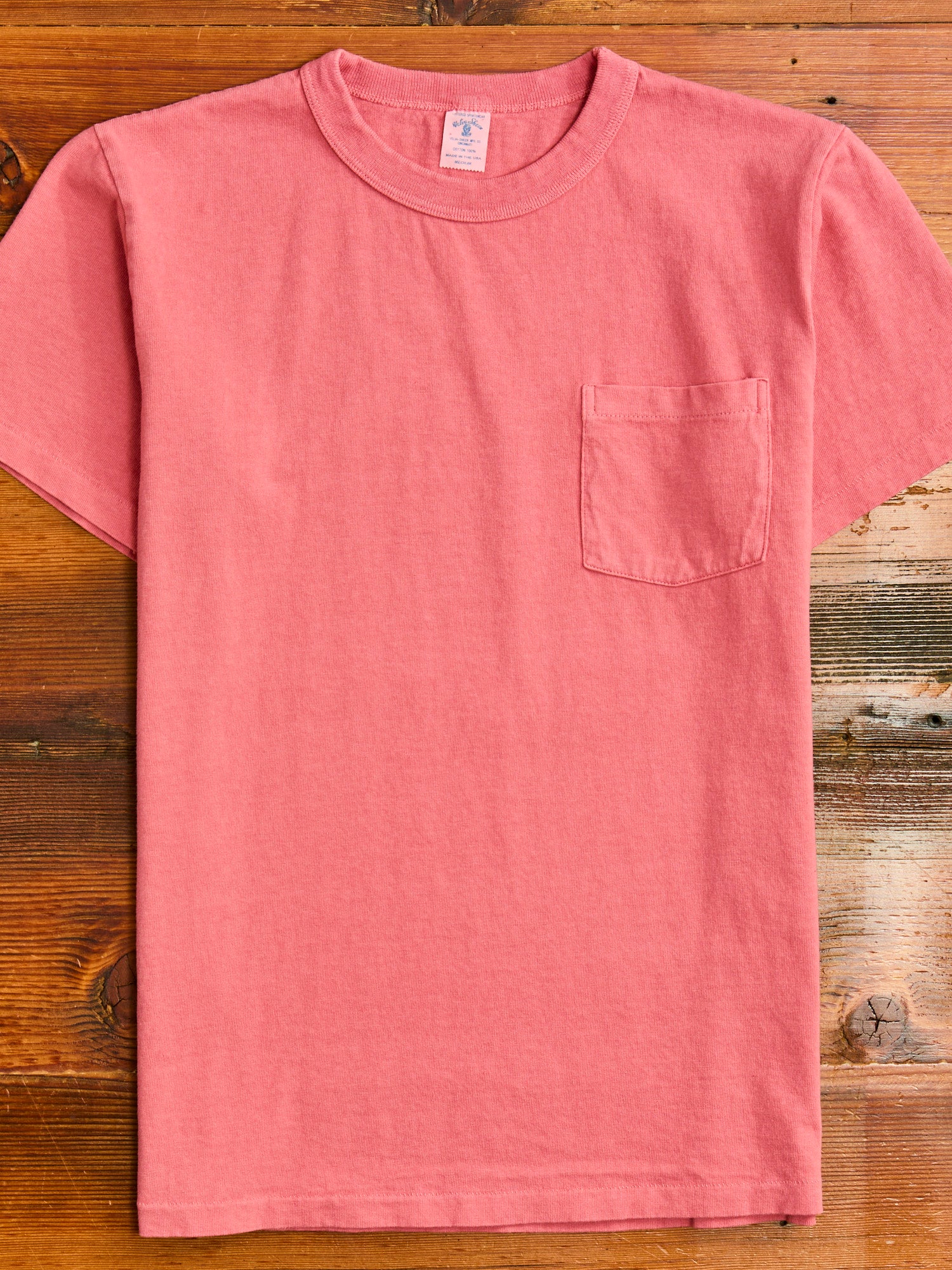 Pigment Dyed Pocket Tee in Radiant Red – Blue Owl Workshop