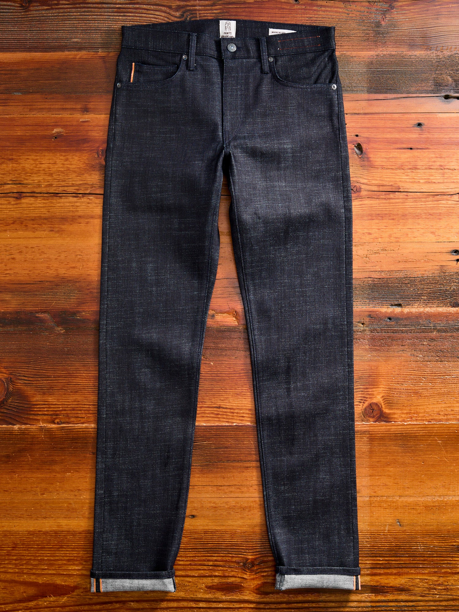 "Etched" 13oz Stretch Selvedge Denim - Pen Slim – Blue Owl Workshop