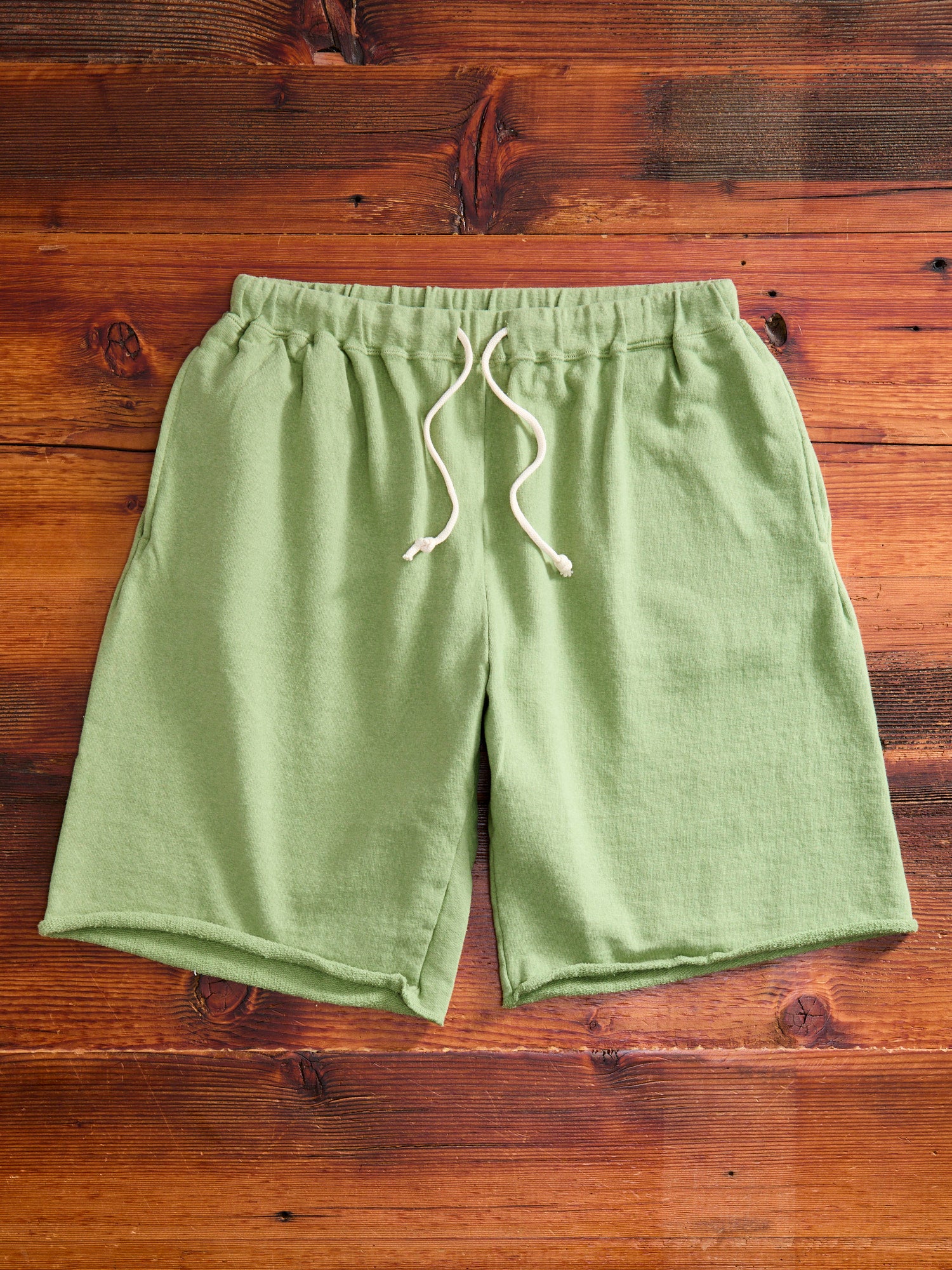 Lightweight Cutoff Sweatshort in Tea Green – Blue Owl Workshop