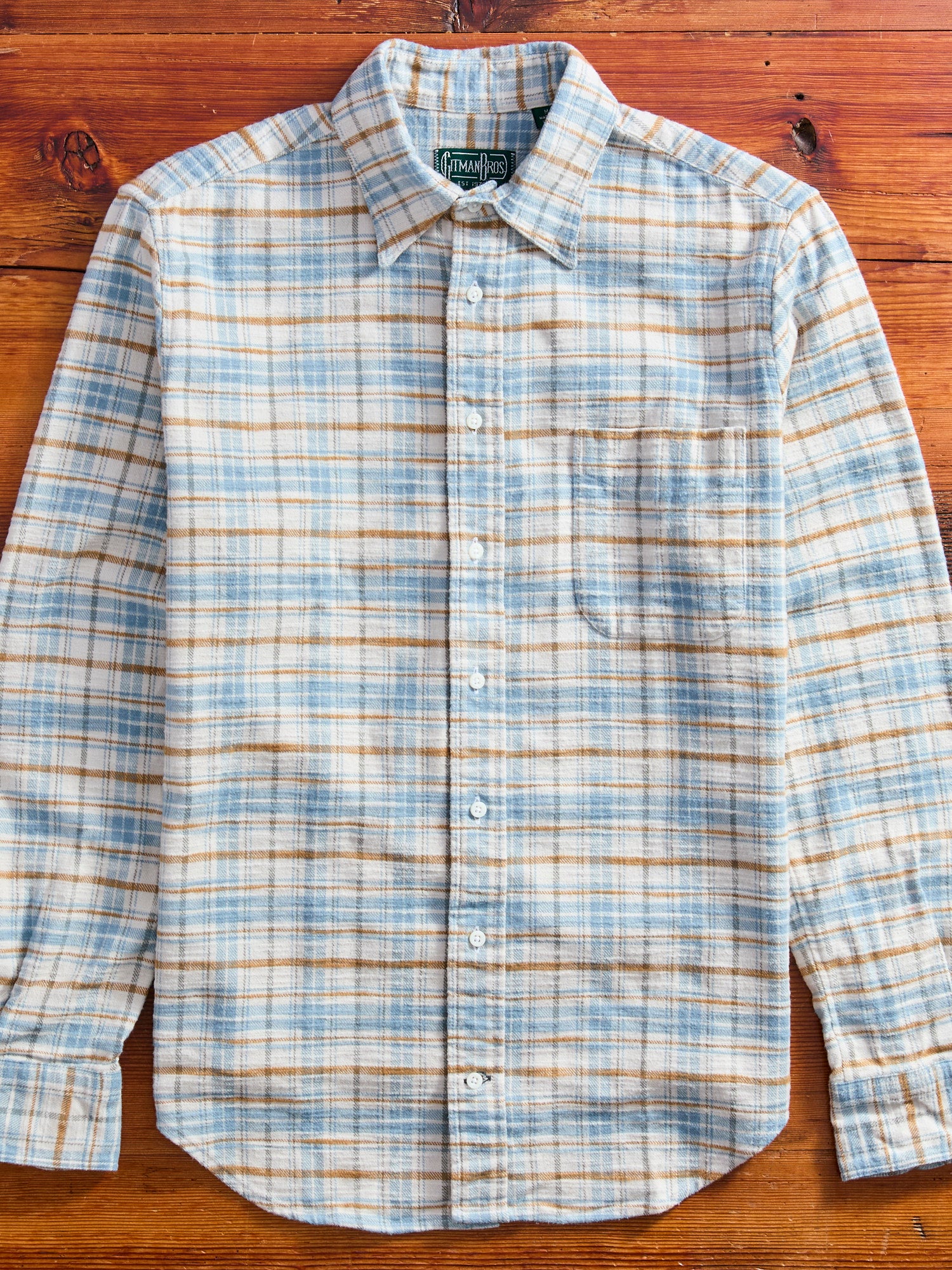 Cotton Slub Check Flannel in White – Blue Owl Workshop