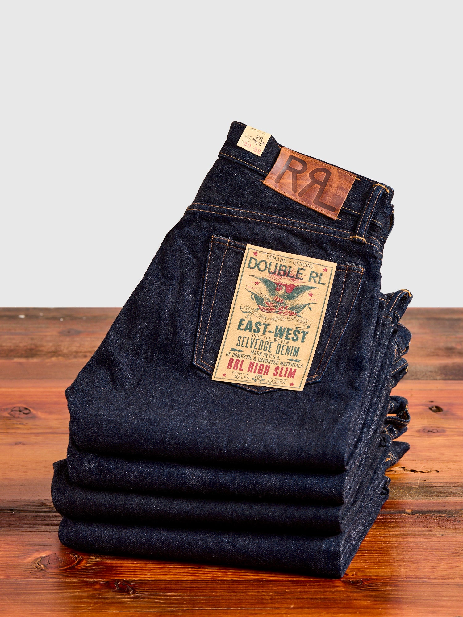 "East-West" 16oz Rinsed Selvedge Denim - High Slim Fit – Blue Owl Workshop